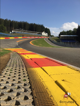 The corners of the Spa-Francorchamps Circuit
