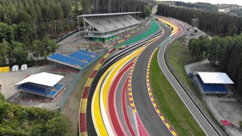 The Spa-Francorchamps track is decked out in new colours